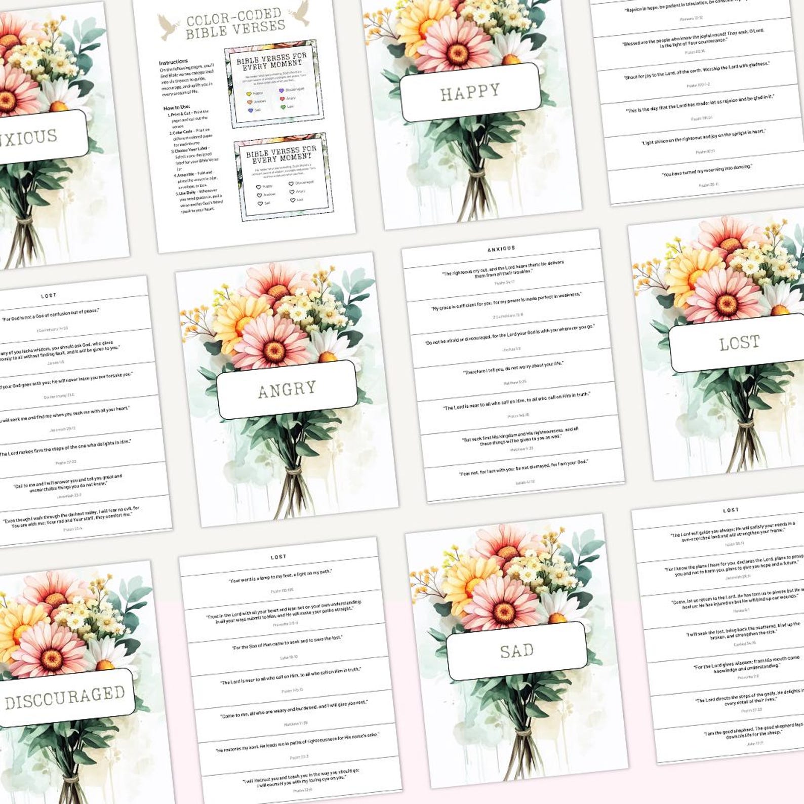 Bible Verse Jar Kit | DIY Printable for Emotions | Read Me When Jar ...