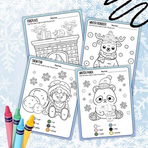 Winter Sight Words Coloring Pages | Winter Activities | Toddler ...
