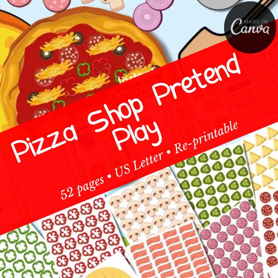 Pizza Shop Pretend Play Set: Printable Menus, Boxes & Tools - Etsy