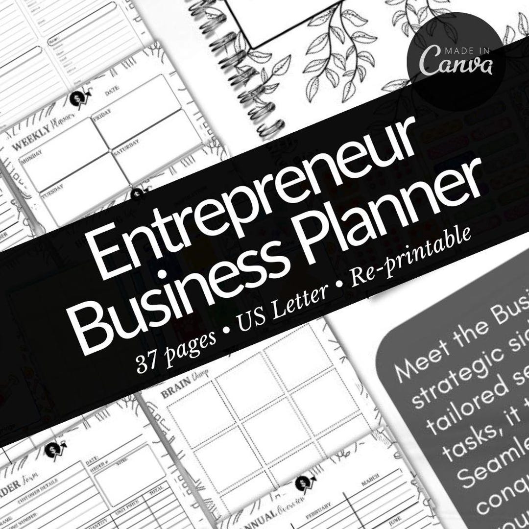 Business Planner | Printable Planner | Notebook for Entrepreneurs | the ...