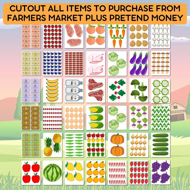 Pretend Play | Imaginative Play | Instant Download | Farmers Market ...