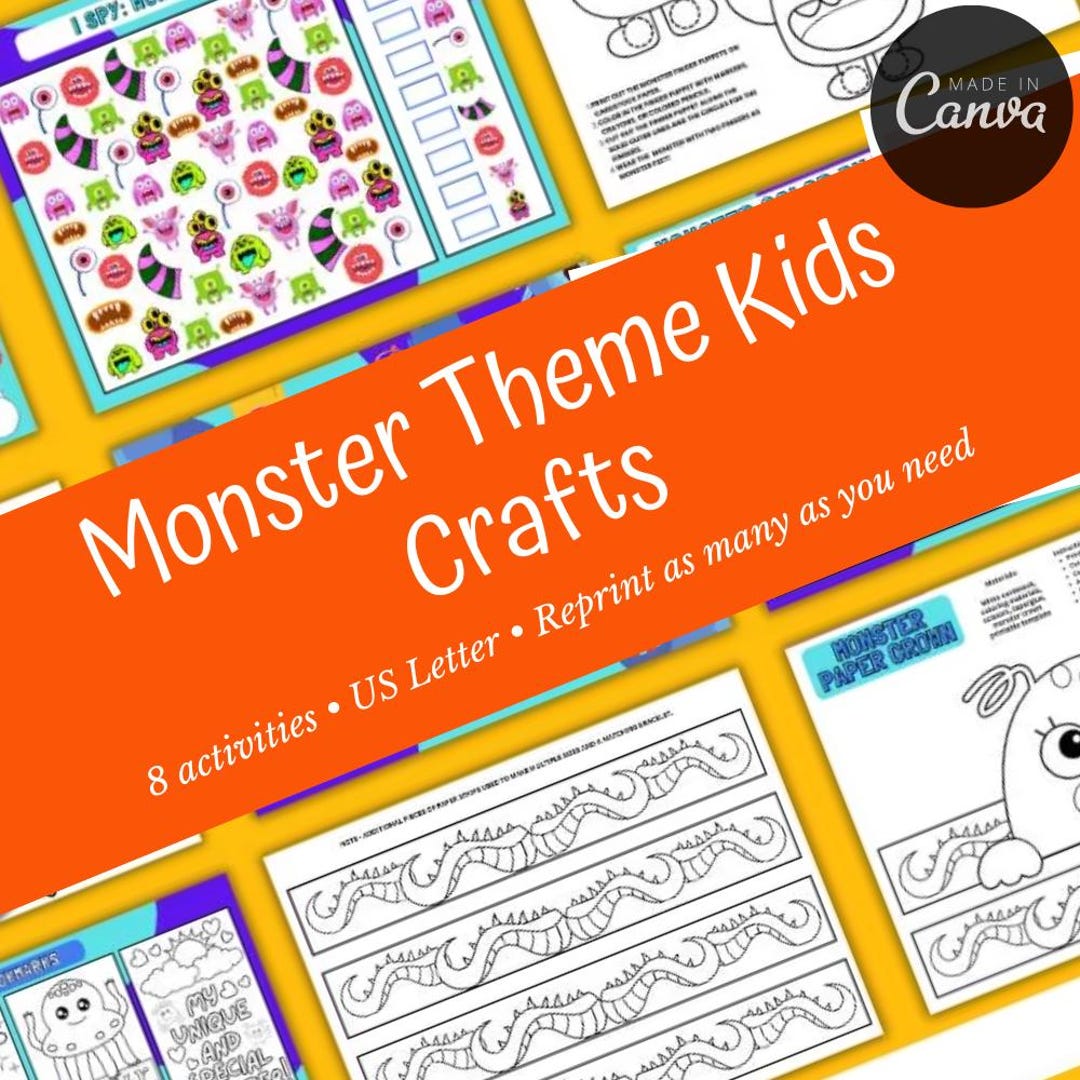 Monster Craft Kit | Kids Craft Kit | Monster Games | Gifts for Kids ...