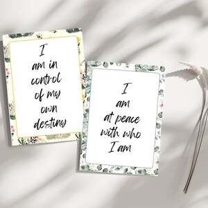 Flower Affirmation Cards | Positive Quotes | Vision Board Printables ...