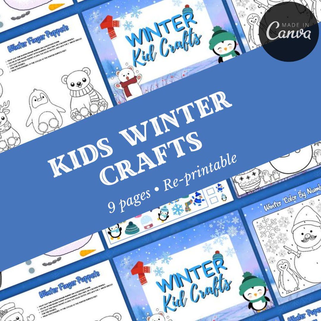 Winter Activity Bundle for Kids: Coloring, Games & Crafts - Etsy