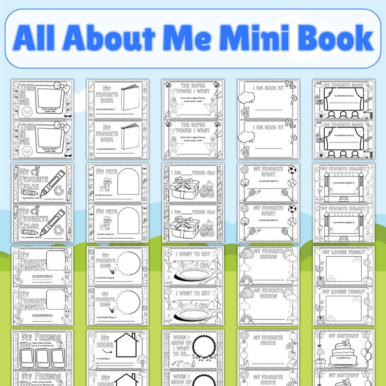 All About Me | Printable Activity for Kids | Homeschool Printable ...
