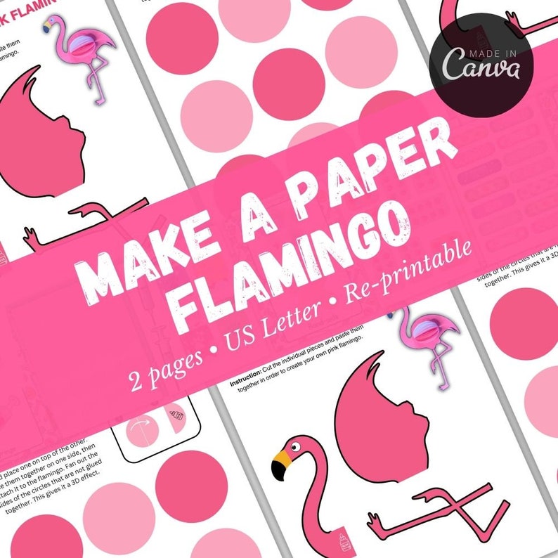 Papercraft Flamingo | Animal Papercraft | 3D Paper Craft Model ...