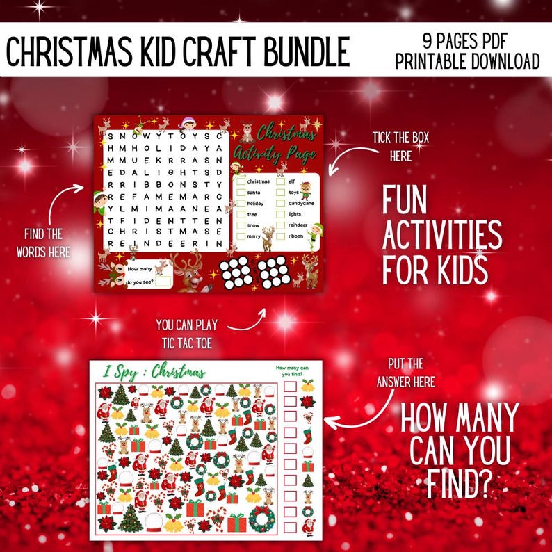 Christmas Activity Pack | Printable Pdf | Christmas Printable ...