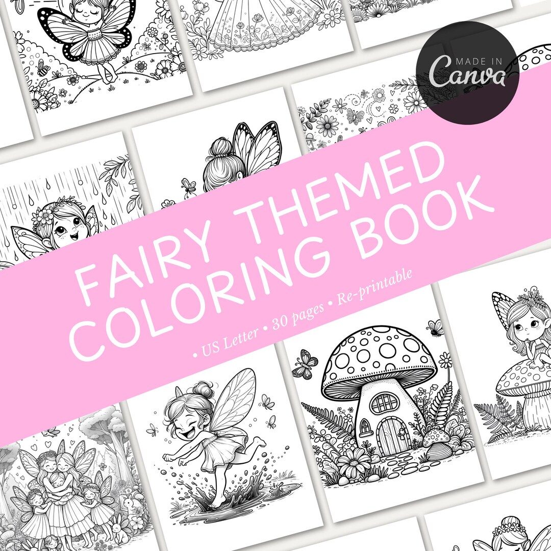 Kids Fairy Coloring Book | Printable Fantasy Pages for Kids | Magical ...