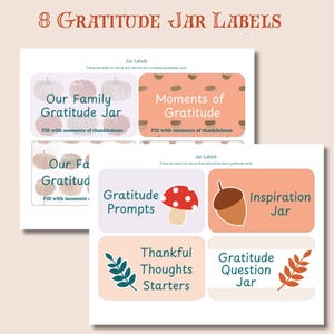 Gratitude Jar Printable | Give Thanks | Gratitude Activity | Memory Jar ...