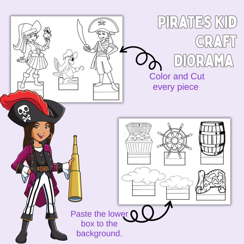 Pirate Diorama | Kids Arts & Crafts | - Etsy