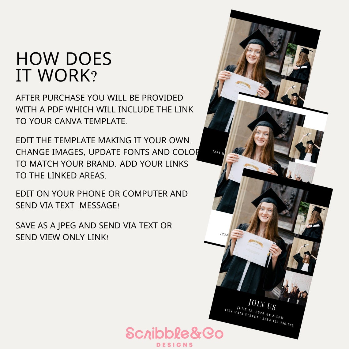 Graduation Party Invite | Graduation Invitation | School Leavers Party ...