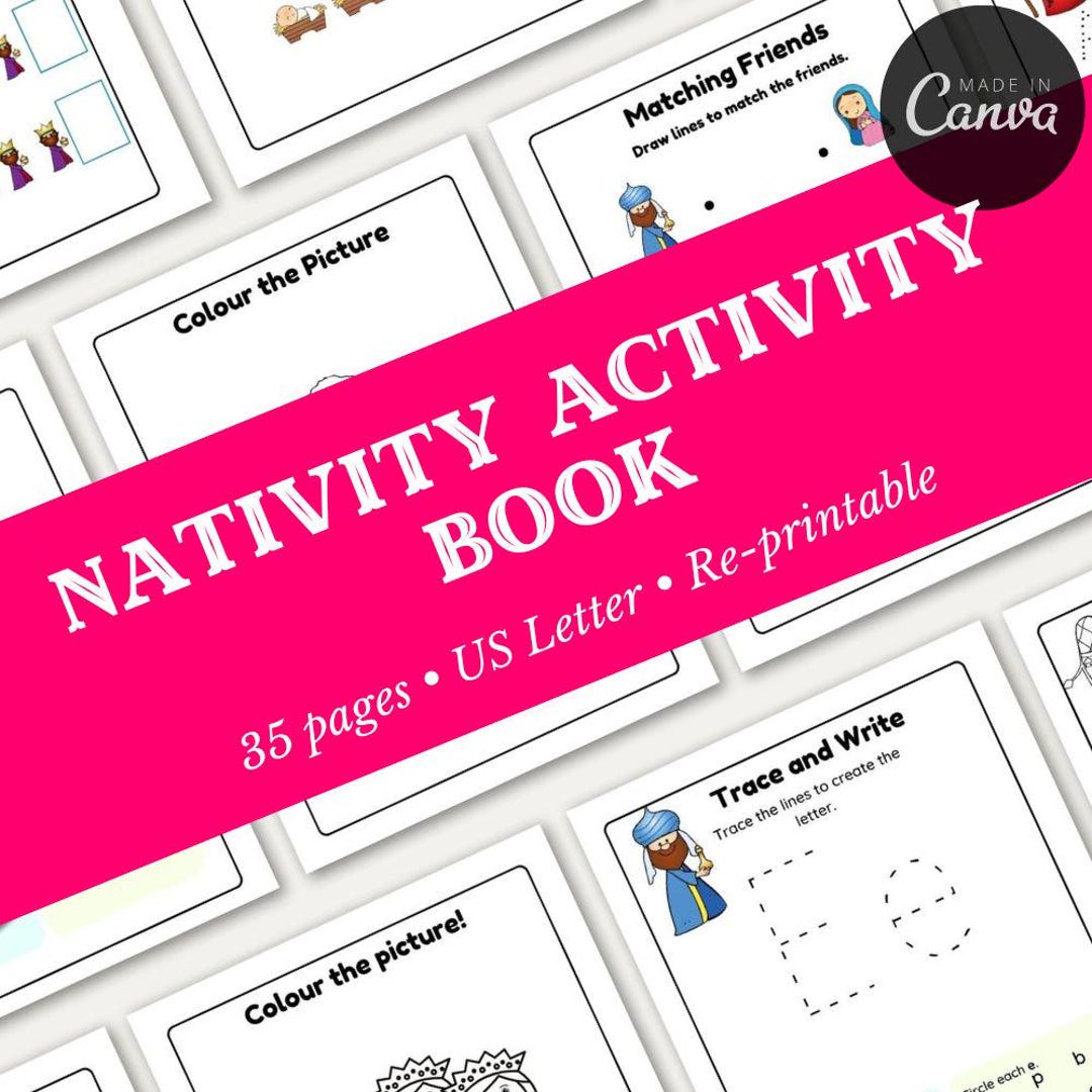 Nativity Activity Book: Christmas Coloring, Puzzles, and Games - Etsy