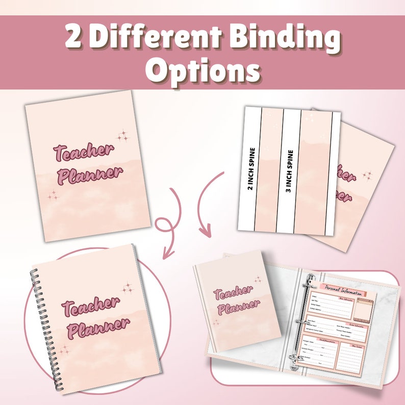 Pink Teacher Planner - Lesson Plans and Classroom Organizer - Etsy