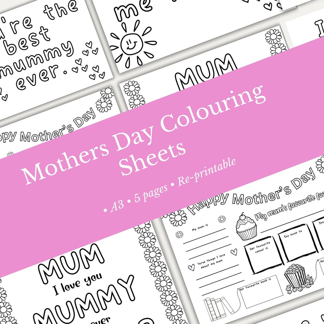Mothers Day Colouring Sheets | Colouring Pages | Mothering Sunday Kids ...