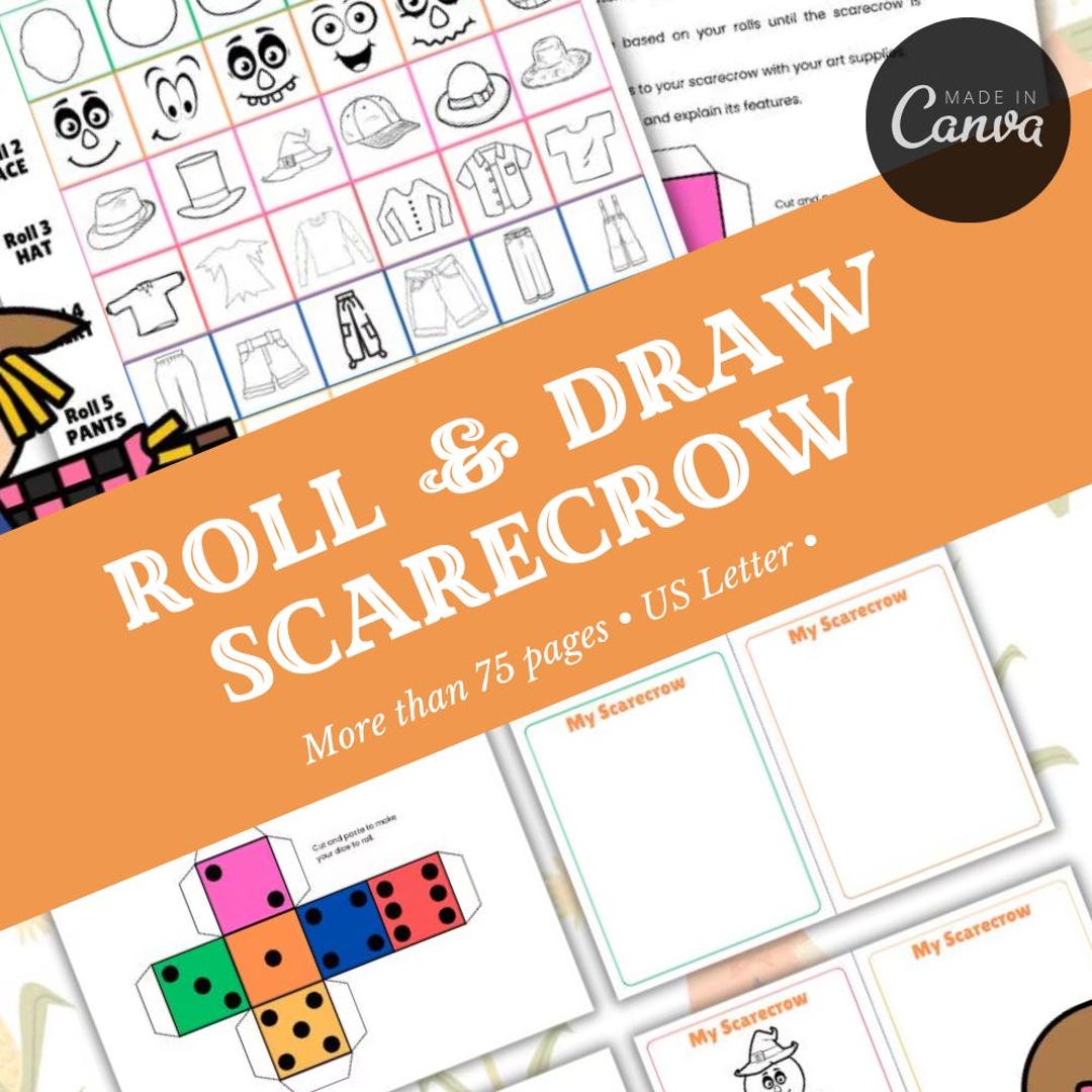 Roll & Draw Game | Make a Scarecrow | Draw a Scarecrow | Roll a Dice ...