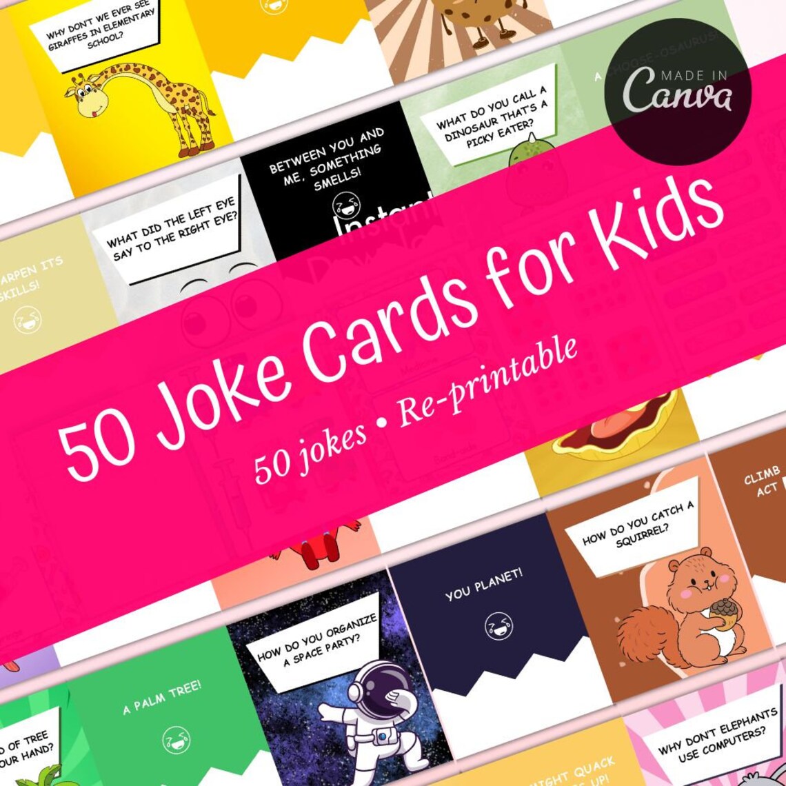 Kids Printable Jokes, Lunchbox Notes (50 Funny Sayings) - Etsy