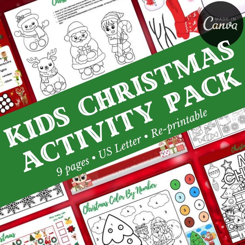 Christmas Activity Pack | Printable Pdf | Christmas Printable ...