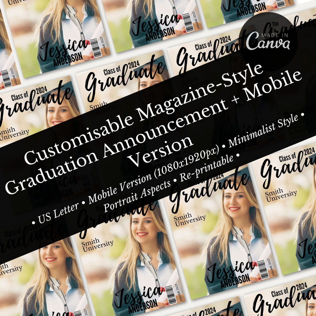 Graduation Announcement | Magazine Style Graduation Announcement ...