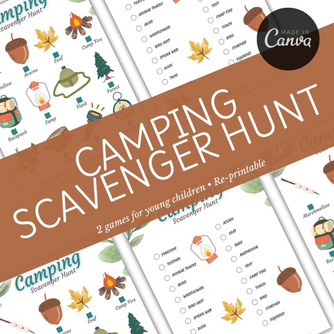 Camping Scavenger Hunt | Outdoor Treasure Hunt for Kids | Family ...