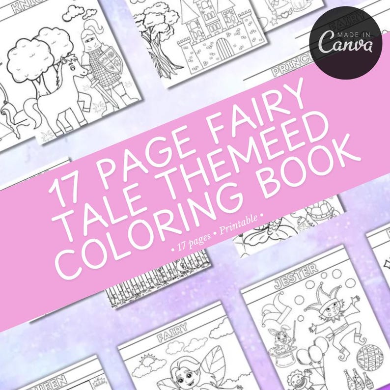 Fairy Tales Coloring Book | Printable Fantasy Pages for Kids ...