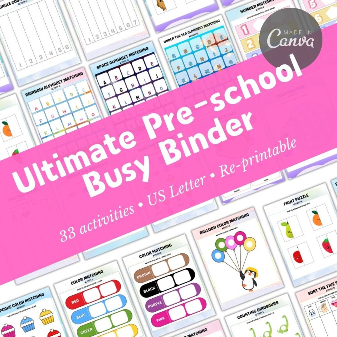Ultimate Pre-school Busy Binder - Etsy