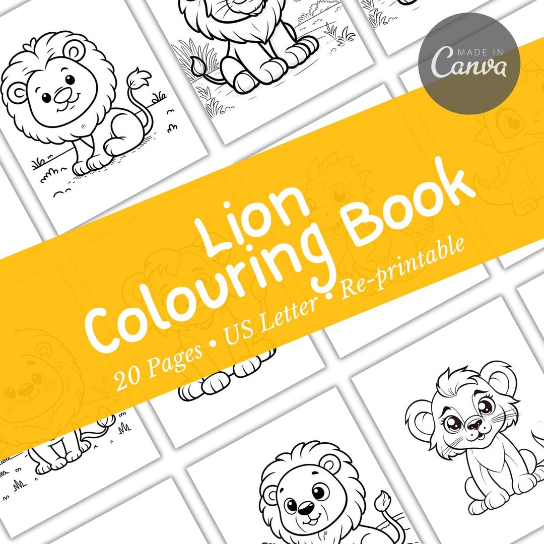 Lion Colouring Book | Lion Coloring Book | King of the Jungle Coloring ...