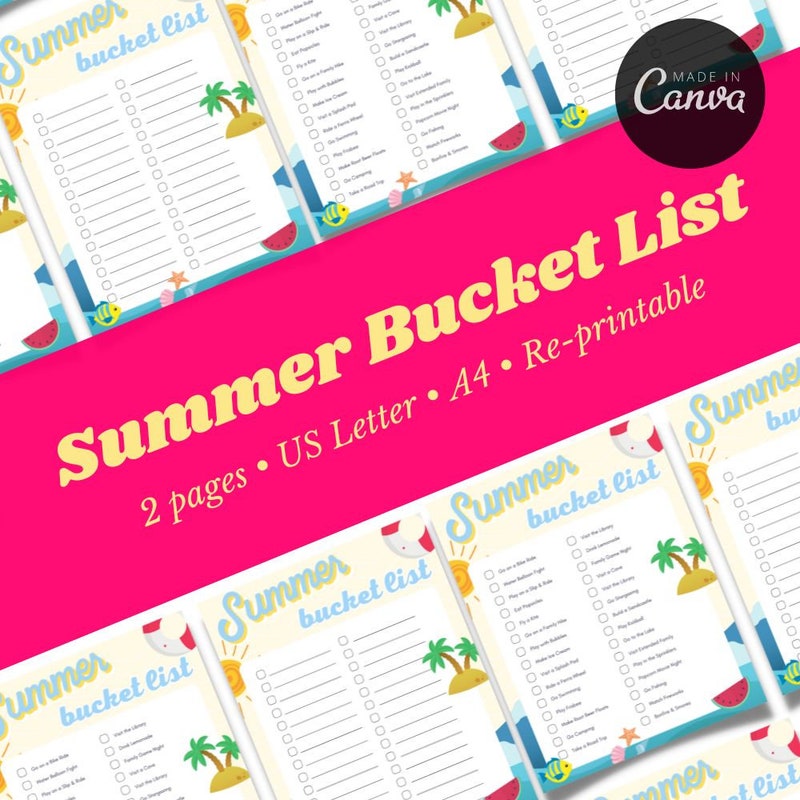 Summer Bucket List - Etsy