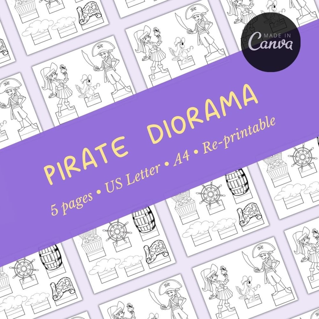 Pirate Diorama | Kids Arts & Crafts | - Etsy