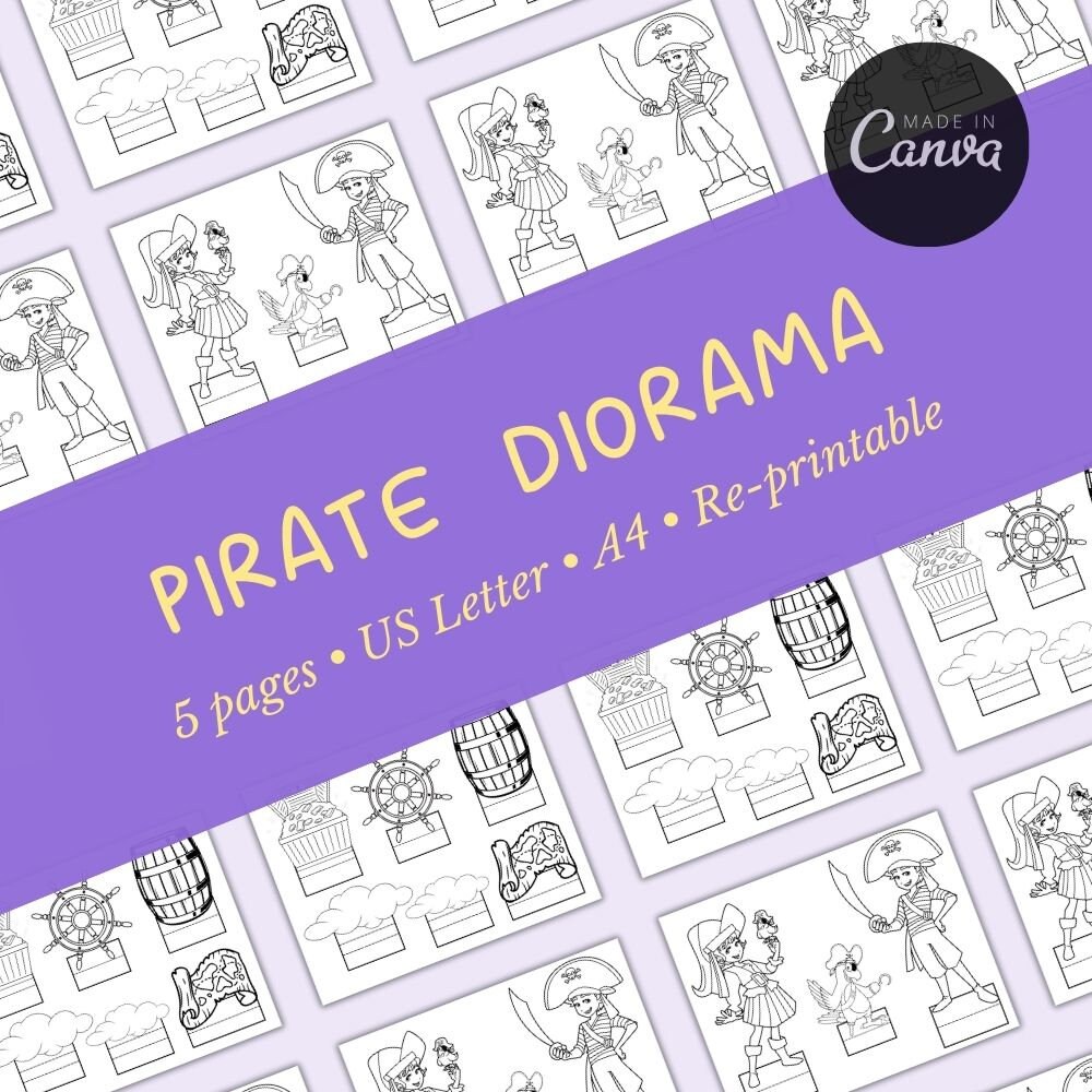 Pirate Diorama | Kids Arts & Crafts | - Etsy