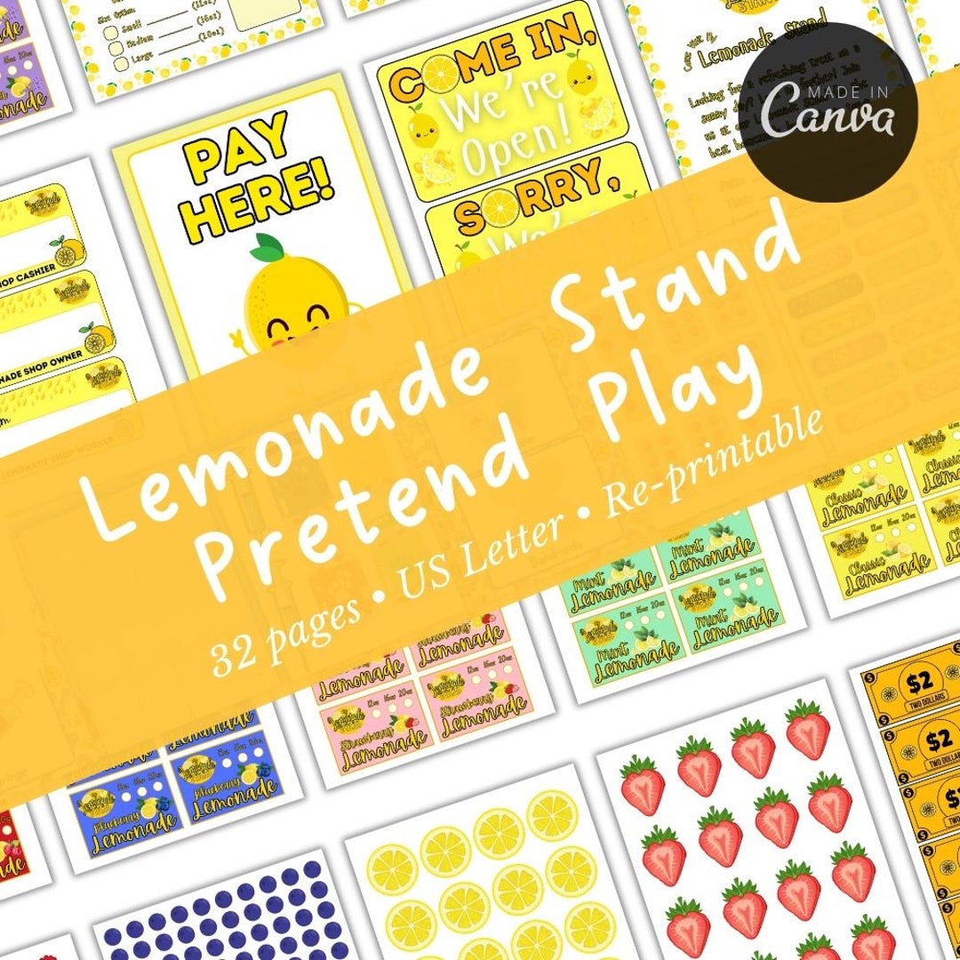 Lemonade Stand Dramatic Play | Sensory Bin | Summer Pretend Play ...