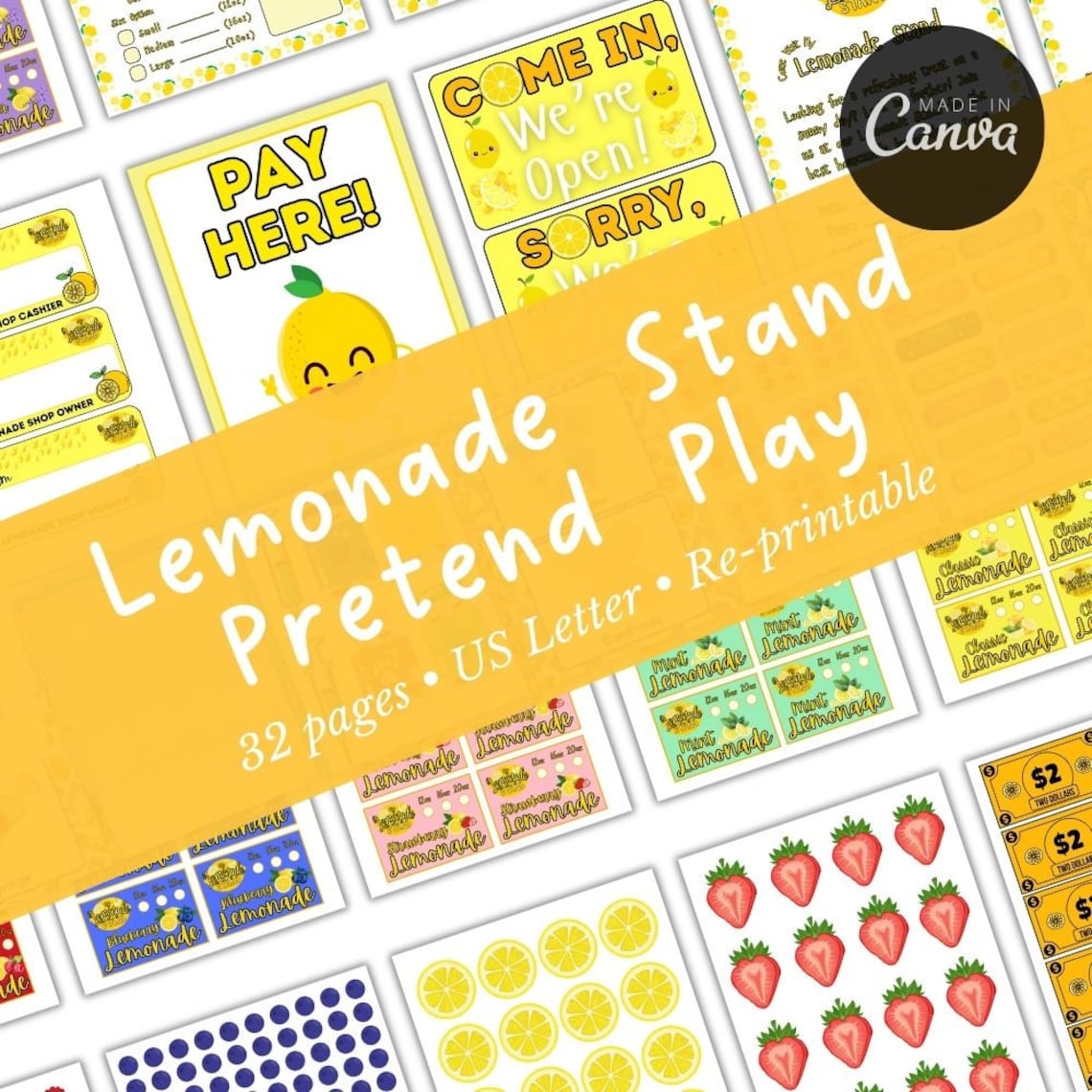 Lemonade Stand Dramatic Play | Sensory Bin | Summer Pretend Play ...