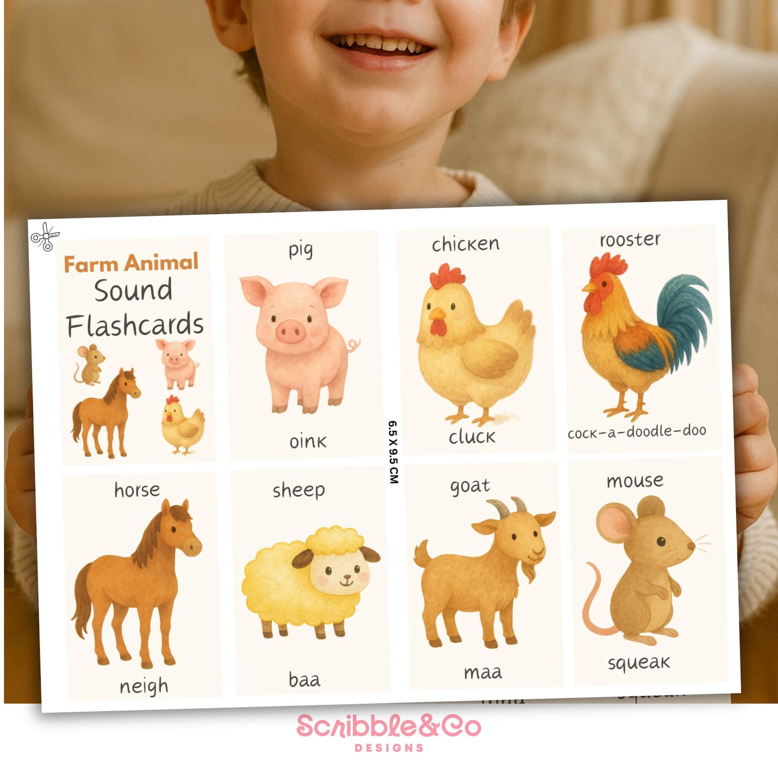Animal Sound Flashcards: Farm Animals - Printable Toddler Learning - Etsy