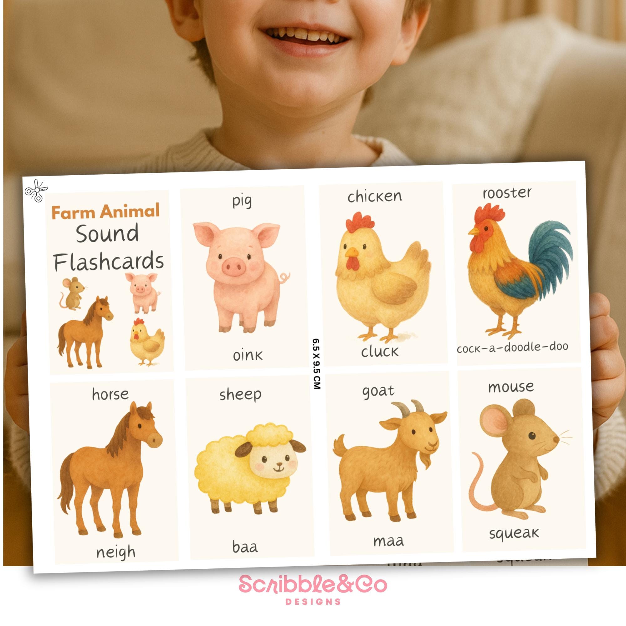 Animal Sound Flashcards: Farm Animals - Printable Toddler Learning - Etsy