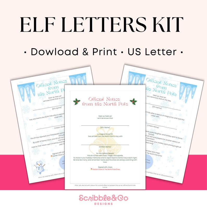 Elf Arrival Letter: North Pole Printable for Holiday Magic - Etsy