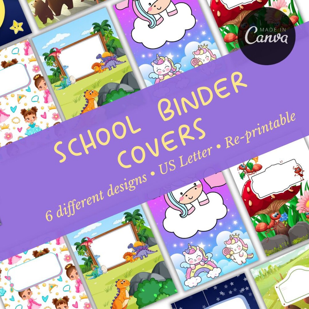 School Binder Covers | - Etsy
