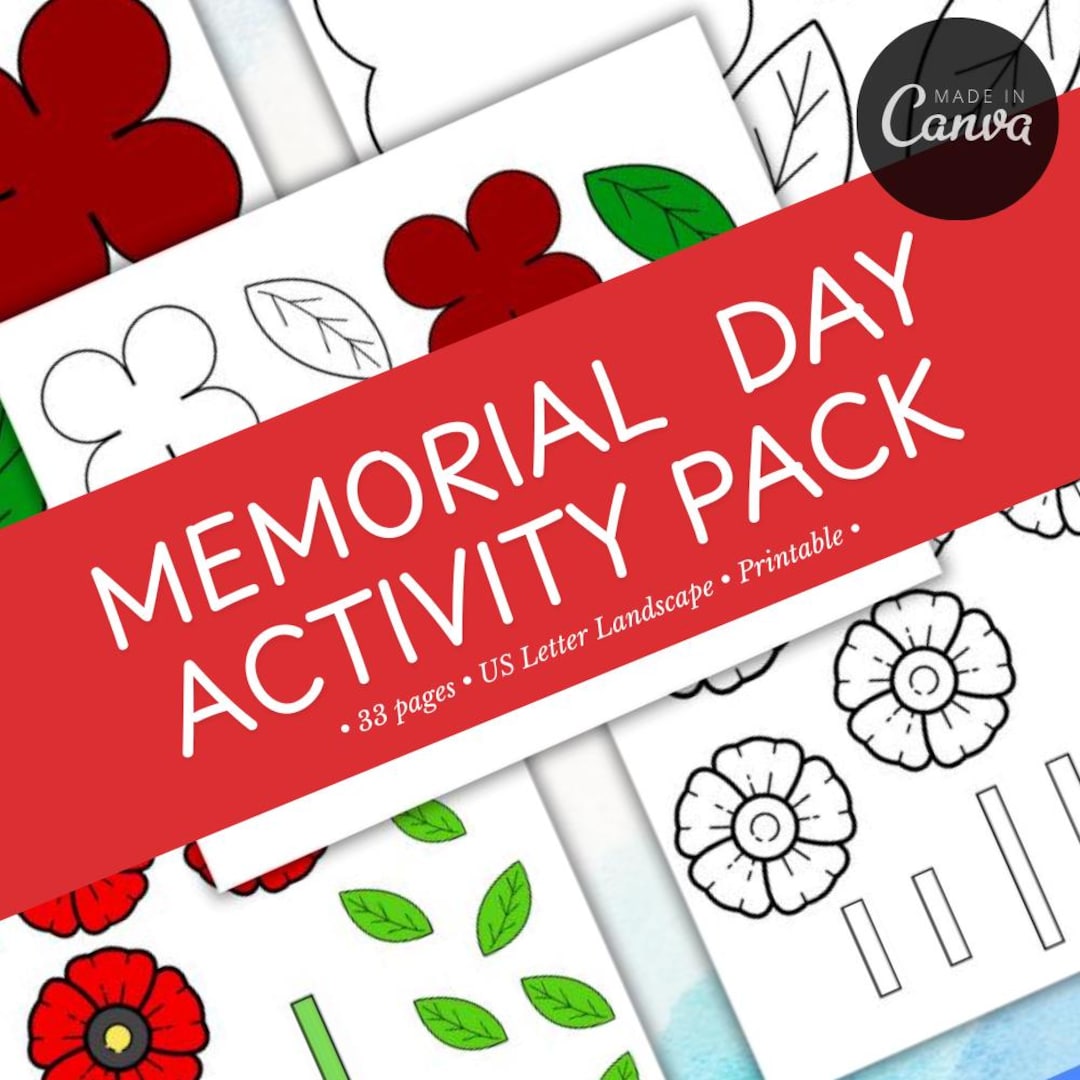 Memorial Day Activity Pack | Printable Kids Games | Educational Fun ...