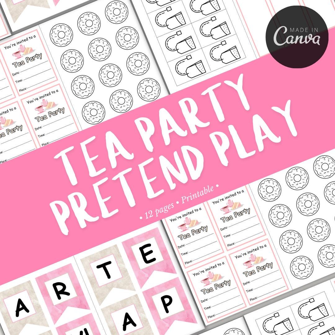 Pretend Play Tea Party Set | Kids Wooden Toy | Play Food | Fun Tea ...
