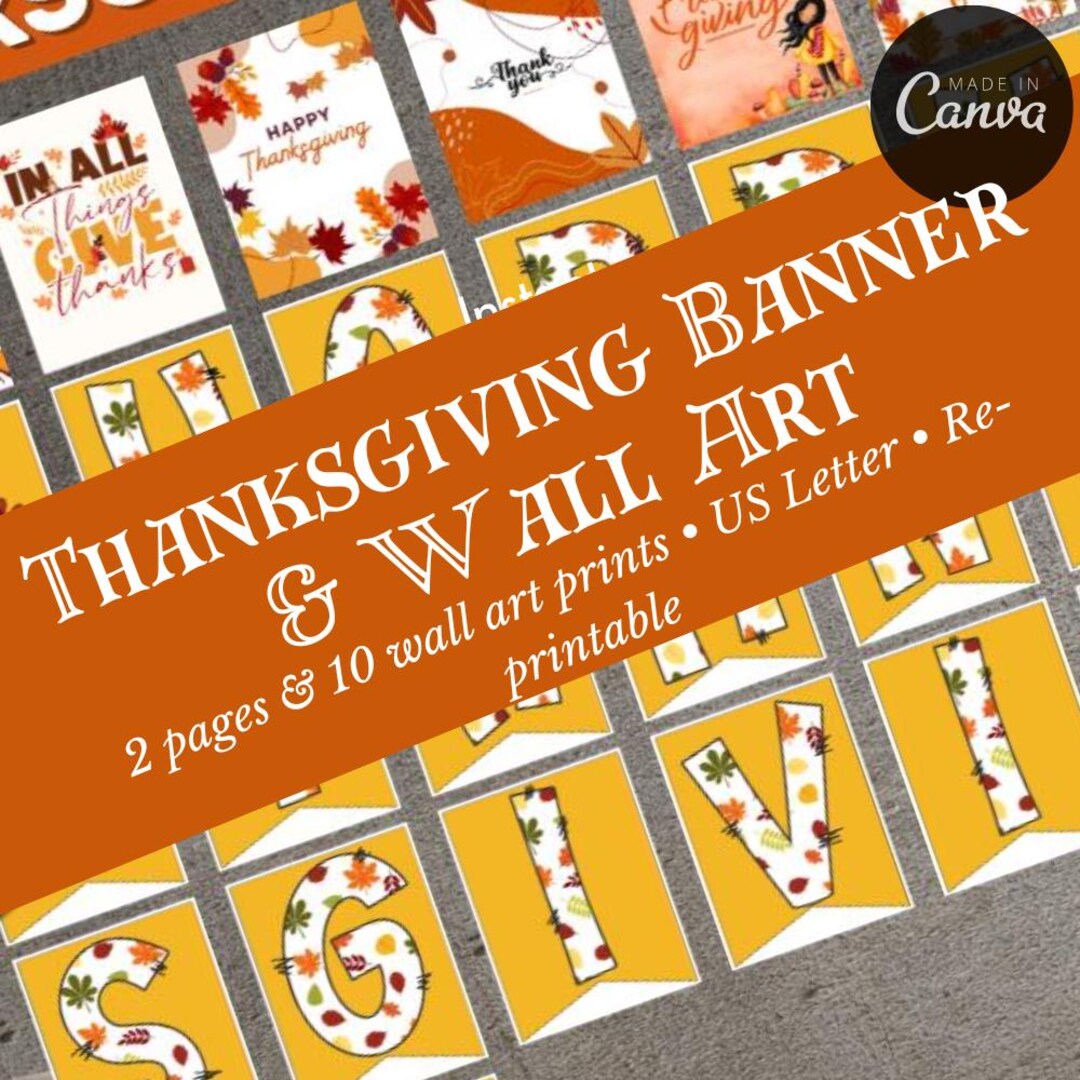 Thanksgiving Banner Thanksgiving Bunting Thanksgiving Decor ...
