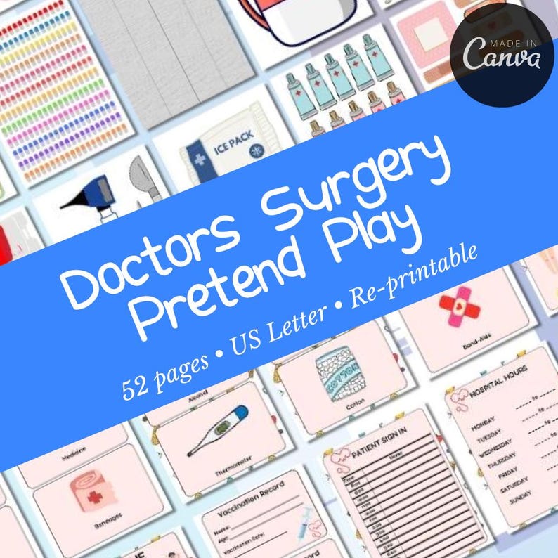 Pretend Play Imaginative Play Instant Download Doctors Office Dramatic ...