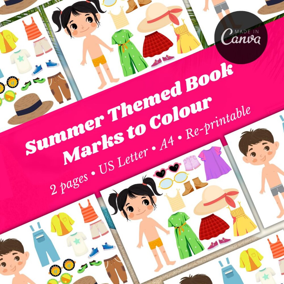 Summer Dress up | Kids Crafts | Cut Out and Dress up Activity ...