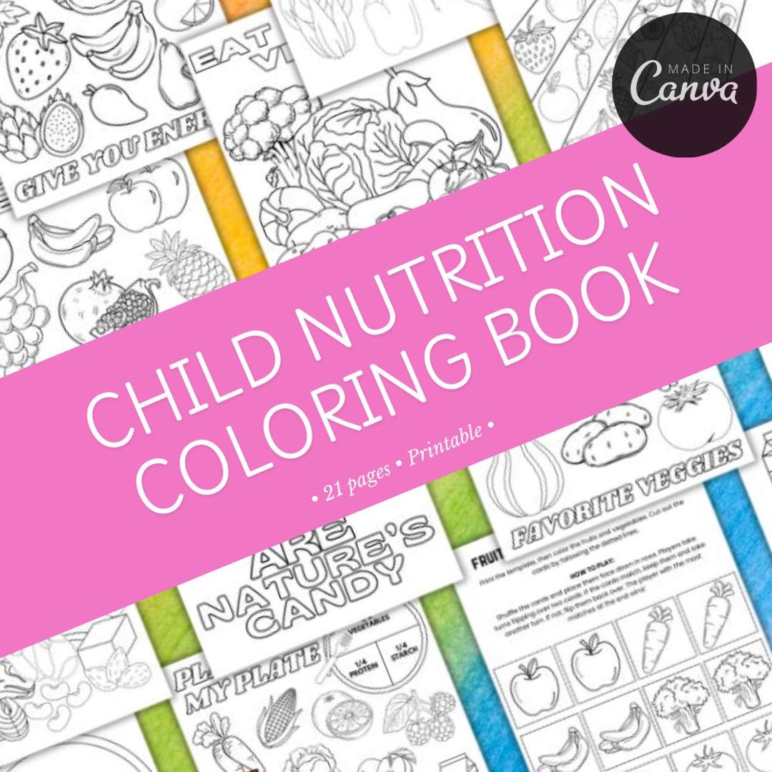 Healthy Eating Coloring Book: Kids Nutrition Activities (downloadable ...