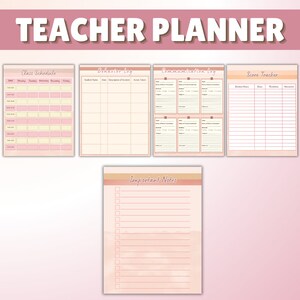 Pink Teacher Planner - Lesson Plans and Classroom Organizer - Etsy