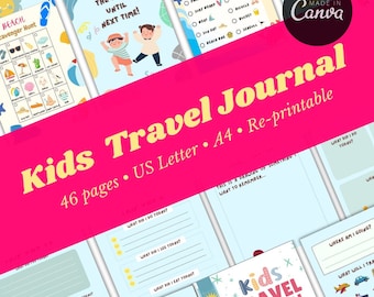 Kids Travel Journal Printable, Holiday Travel Journal, Kids Travel ...