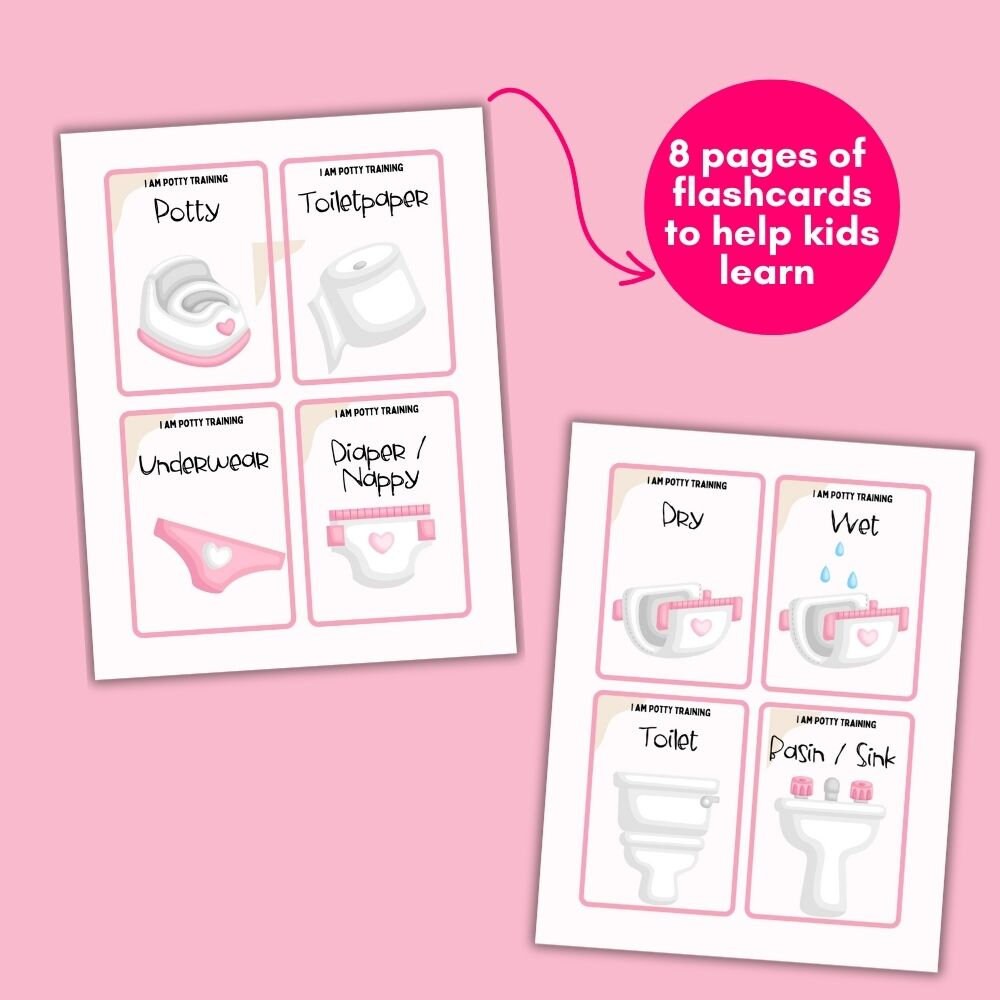 Girls Potty Training Bundle: Mermaid & Unicorn Charts and Flashcards - Etsy