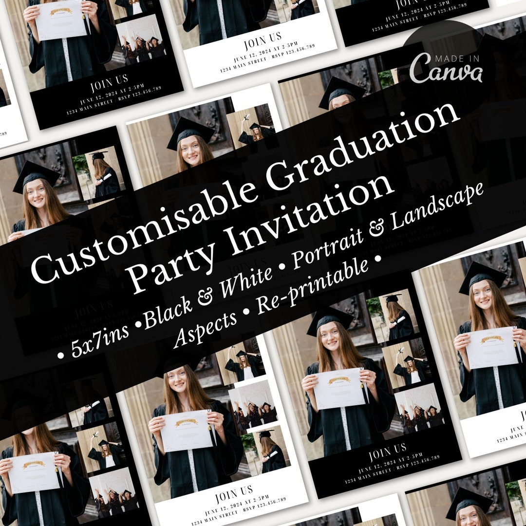 Graduation Party Invite | Graduation Invitation | School Leavers Party ...