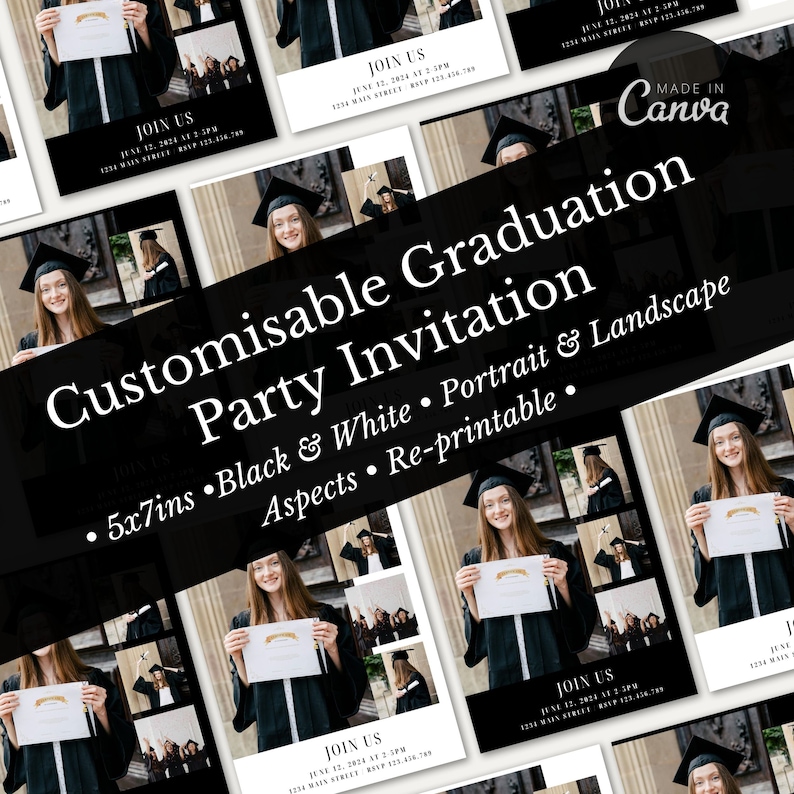 Graduation Party Invite | Graduation Invitation | School Leavers Party ...