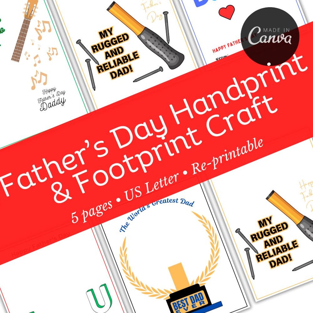 Father's Day Handprint Art | Father's Day Gifts | Keepsake Memory ...