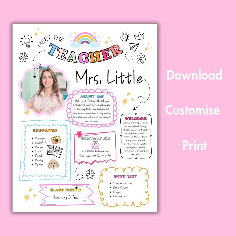 Meet the Teacher Flyer | Editable Meet the Teacher Flyer | Back to ...