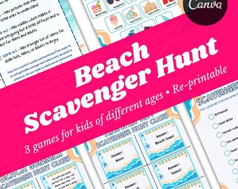 Scavenger Hunt at the Beach | Kids Scavenger Hunt | Printable Game ...