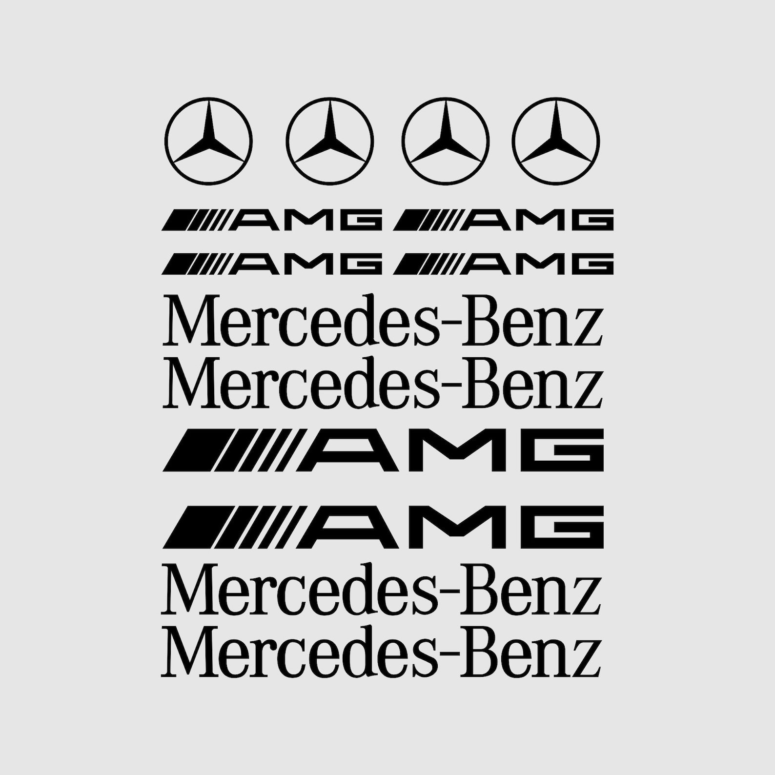 Kit of 14 Mercedes-benz Stickers - Etsy